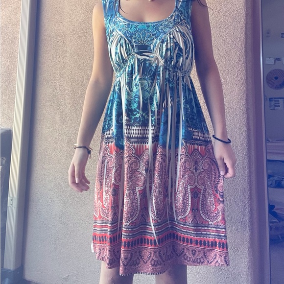 ONE WORLD | Dresses | Embellished Pleated Dress By One World | Poshmark